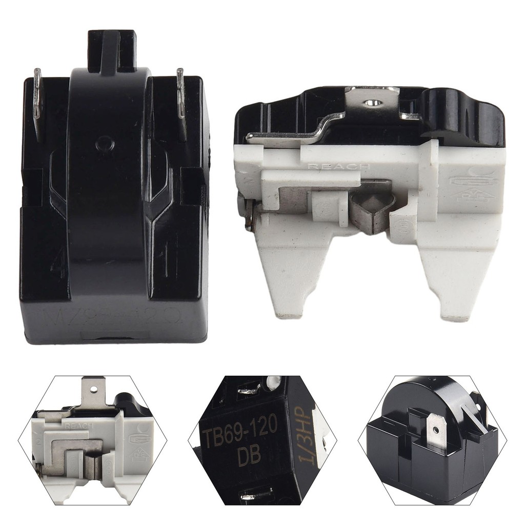 [COD] Refrigerator PTC Starter Relay Replacement 2 Pins Compressor ...