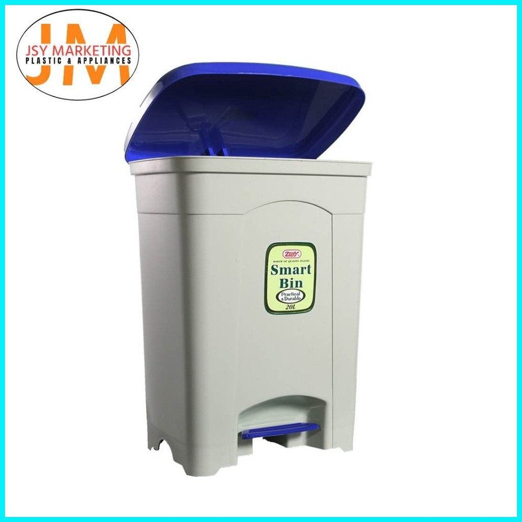 Zooey SMART BIN 20 LITERS Trash Bin Trash Can with Pedal #2008 | Shopee ...