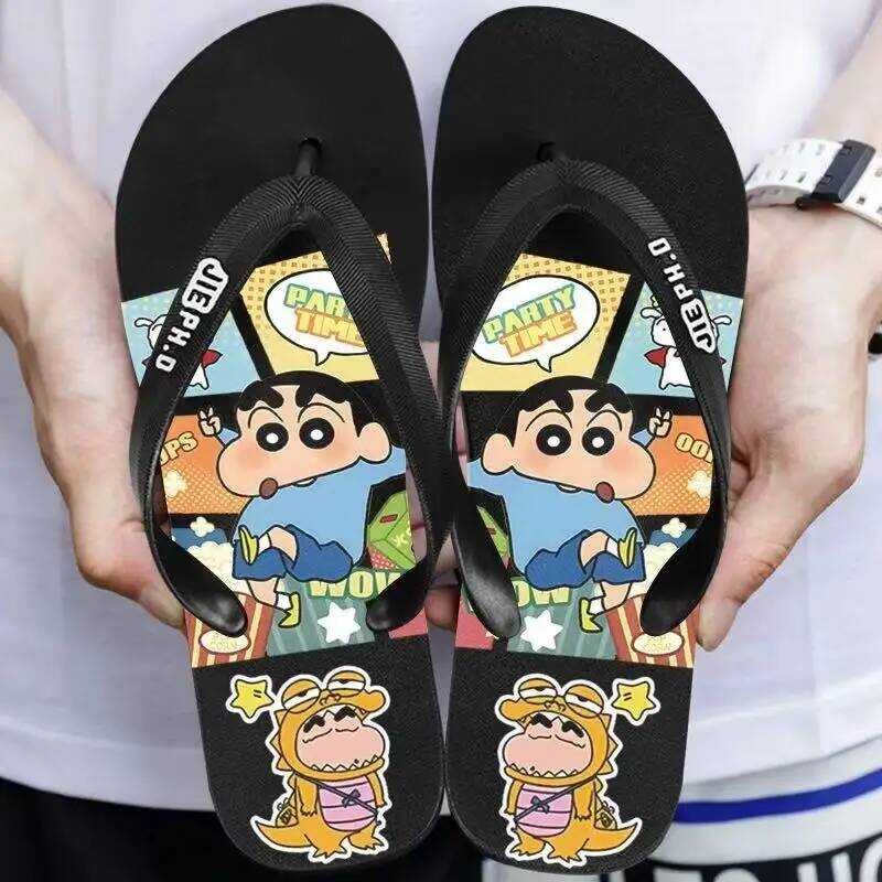 Shipping Drop Plus Big Size Man Slipper 2025 New Summer Crayon Shin ...
