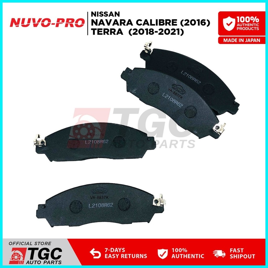 Nuvo-Pro Brake Pad VA-8837K (Front), Nissan Navara Calibre NP300 (2016 ...