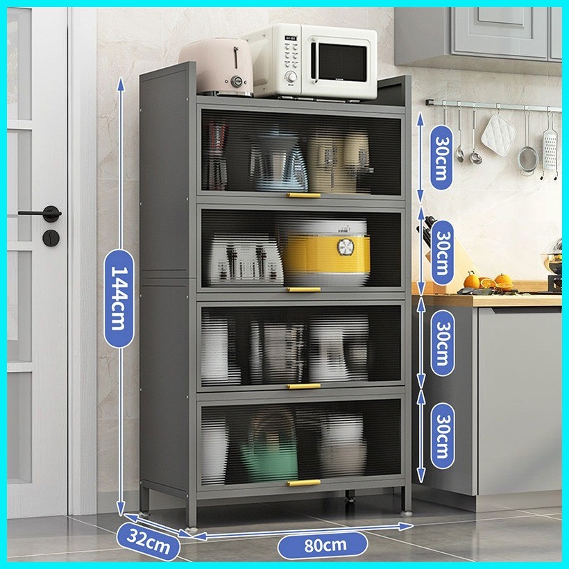 Dustproof Storage Cabinet Kitchen Dust Cabinet Rack Carbon Steel Multi ...