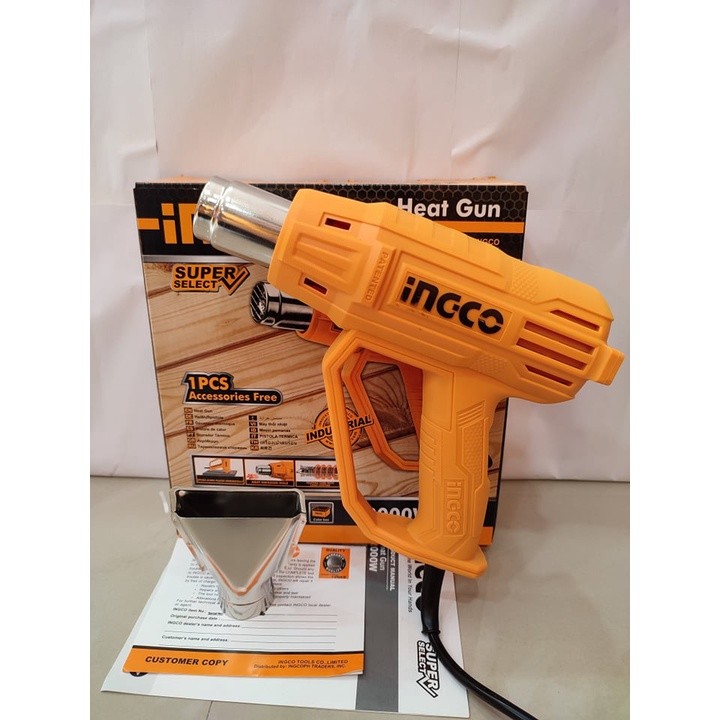 INGCO Electric Heat Gun with Nozzle Included 2000W HG2000385 SUPER ...