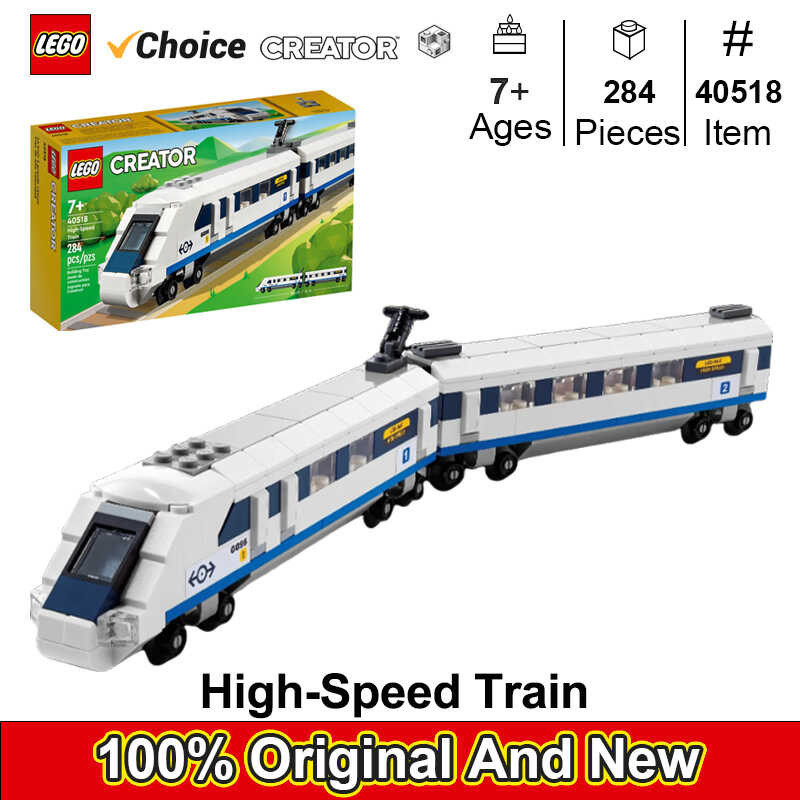 Maglikha Lego-40518 High-Speed Train 2, Konektado Karwahe, Isang Kompartamento Ng Driver At May ...