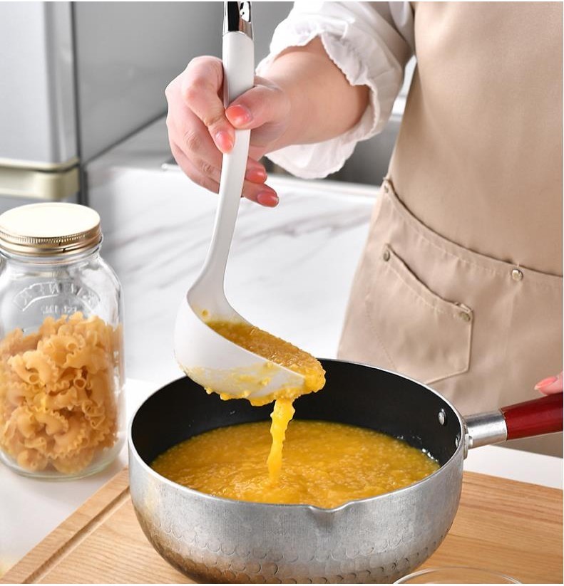 White silicone kitchenware set kitchen non stick pan cooking spatula ...