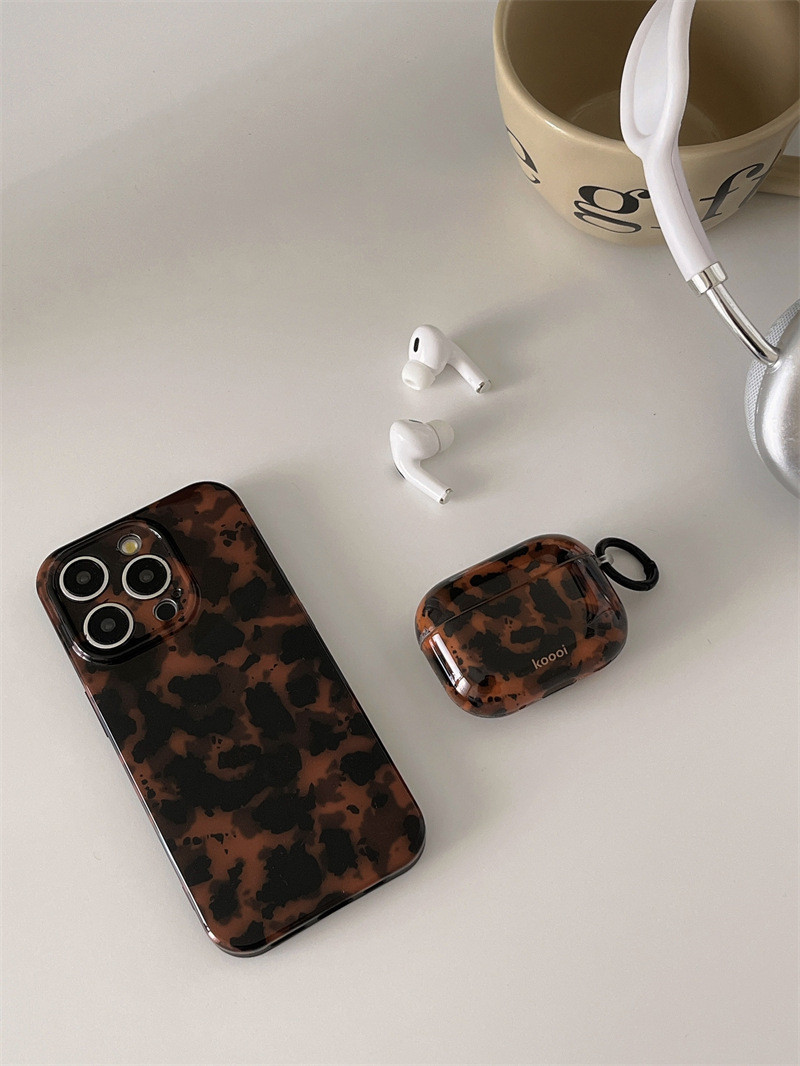 Amber Striped Brown Case for AirPods 3rd Generation Protective Casing ...
