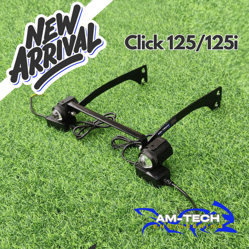 Click 125 Honda V1/V2 MDL Mini Driving Light Bracket ni Am-Tech ...