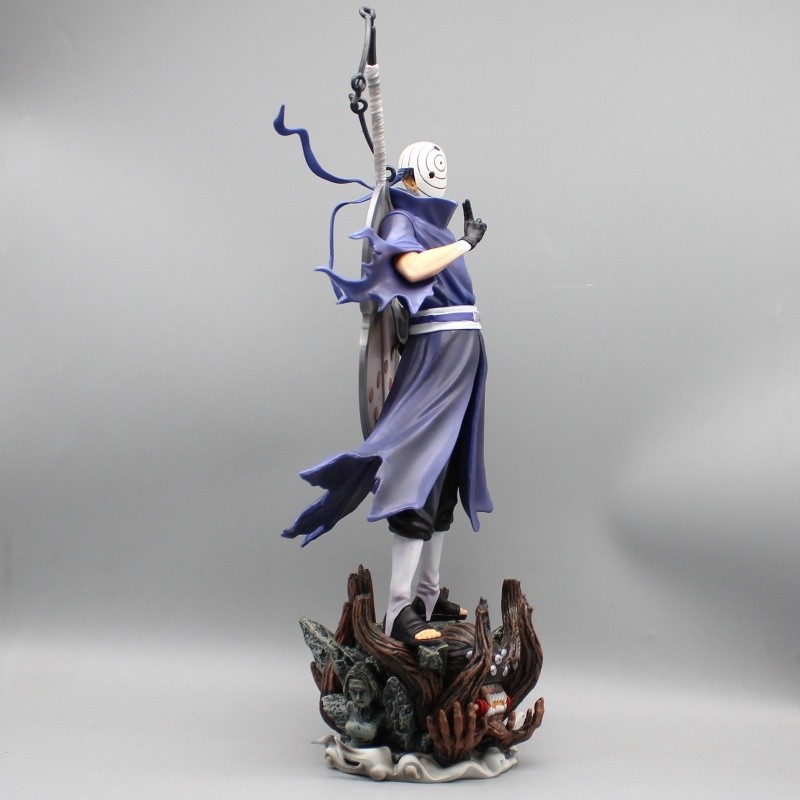 42Cm Naruto Figure Uchiha Obito Action Figures 2 Heads Carved Giant ...