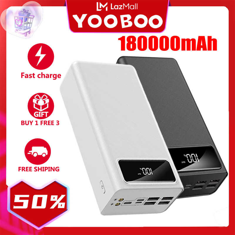 YOOBOO Powerbank Orihinal Na Marka 180000Mah Powerbank Heavy Duty ...