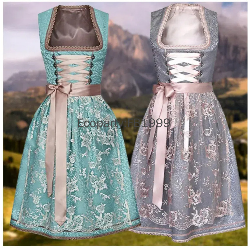 § New Women Oktoberfest Costume Traditional Bavarian Dirndl Dress With ...