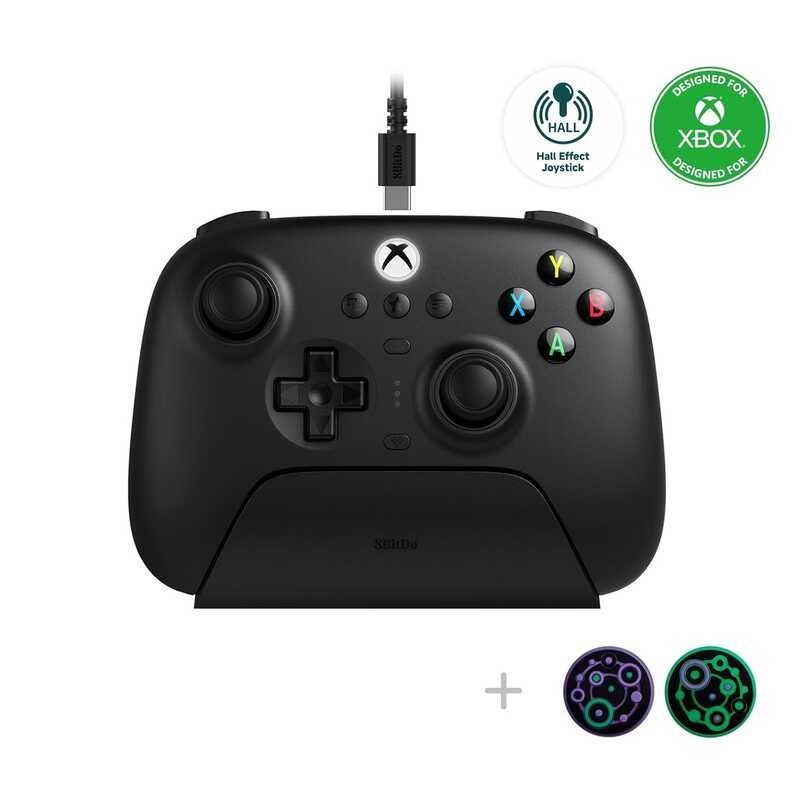 Ultimate 3-mode 8Bitdo Hall Effect Joystic\/Hall Trigger Controller with Charging Dock, Wired S ...
