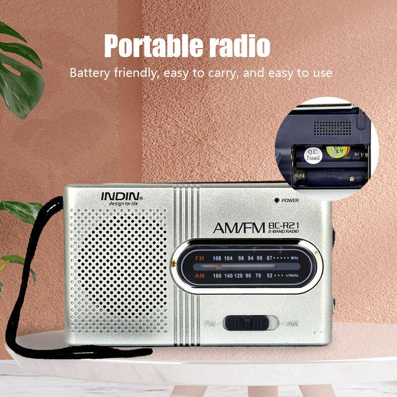 B7 Mini AM FM Dual Band Radio Receiver Portable Retro Hifi Music Player ...