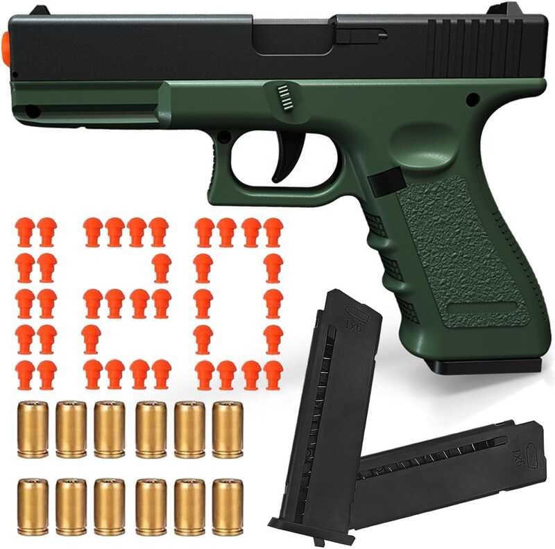 Shell Ejecting with Soft Bullet - Automatic Reloading Toy Gun Model ...