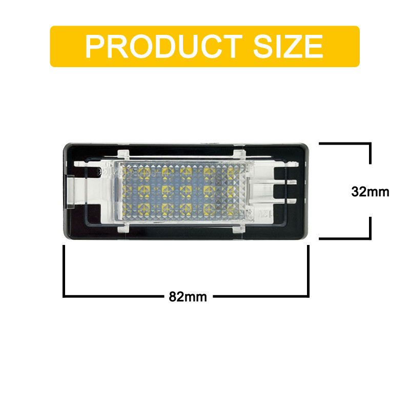12V LED Number Plate Lamp For Renault Espace IV Scenic Laguna II ...
