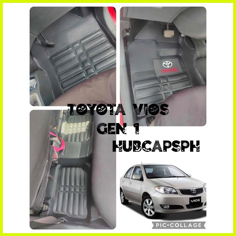 2003-2007 Toyota Vios Gen 1 (Robin) Premium Diamond Deep Dish Car Floor ...