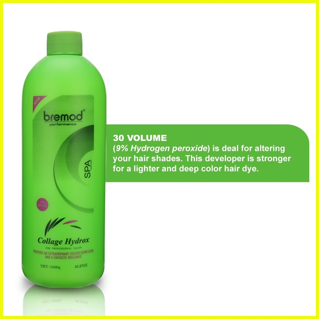 ۩ Bremod Collagen Hydrox Oxidizer 1000ml Oxidizing Hair Color Dye Cream ...