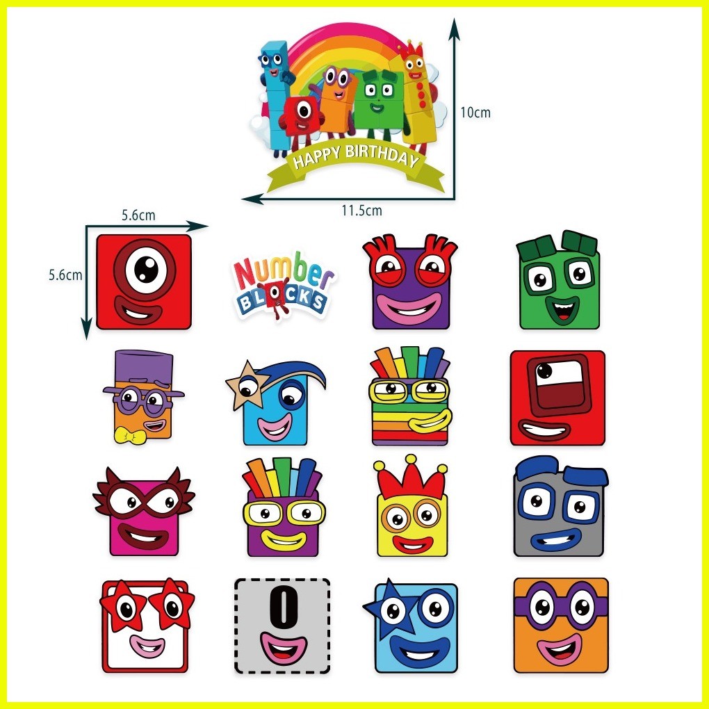New Style Ready Stock Numberblocks Happy Birthday Party Decorations ...