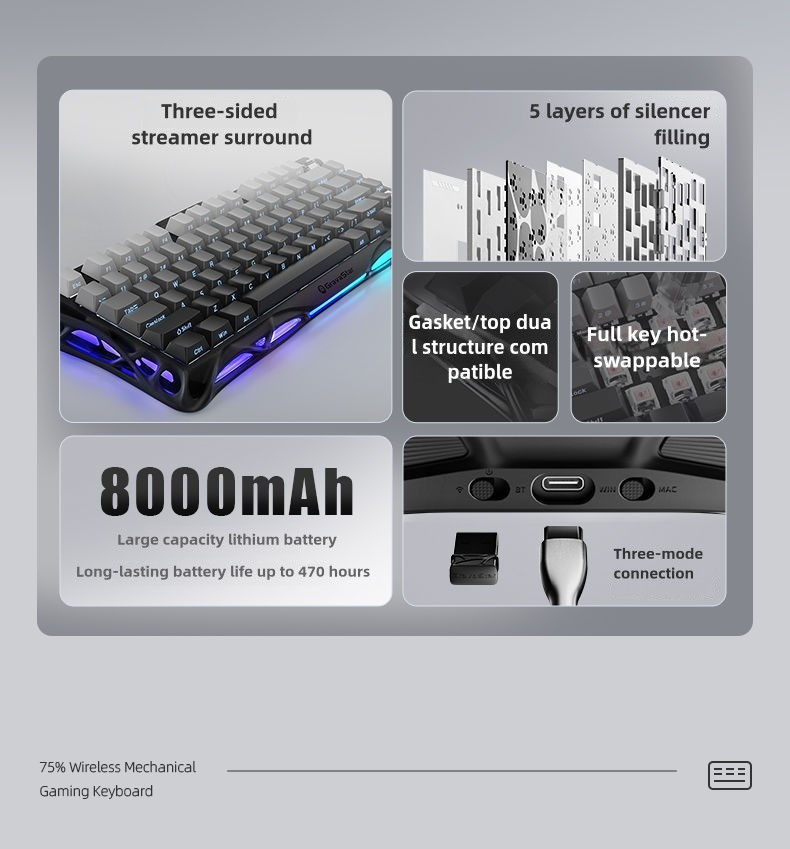 Gravity Planet Cocoon Breaking K1 Gradient Keyboard Mechanical Keyboard ...