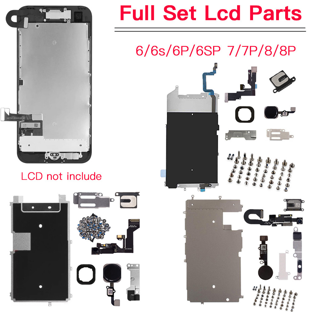 Full Set Lcd Parts Replacement For iPhone 6 6s 7 8 Pllus Front Camera Front Camera Home Button ...