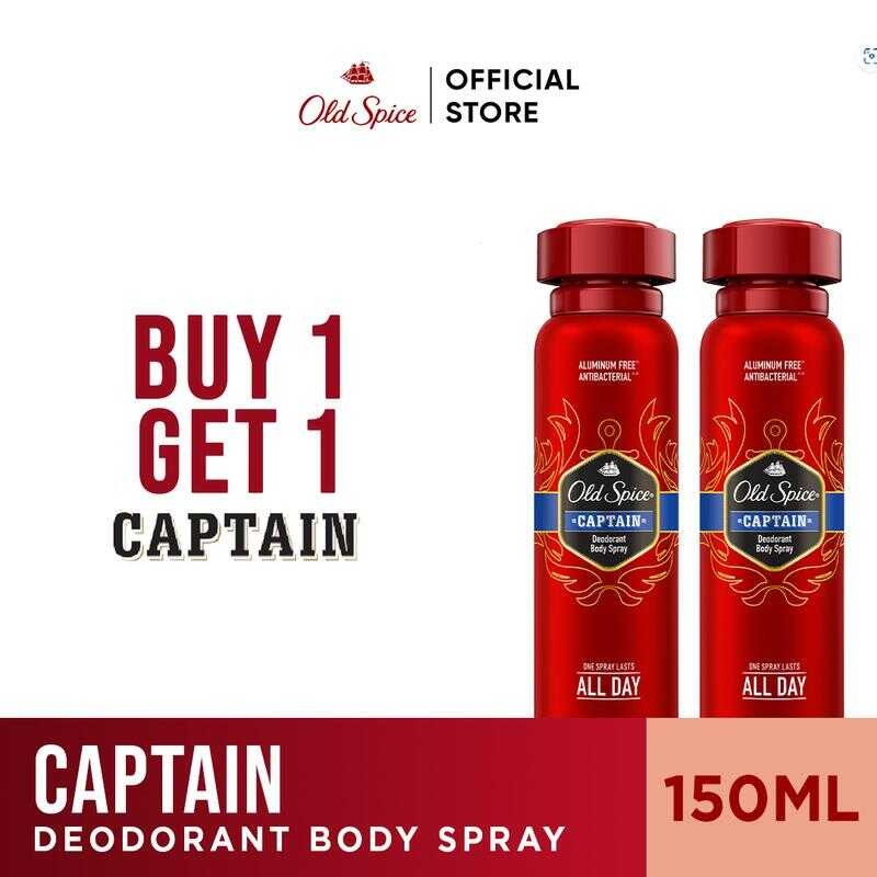 Old Spice Body Spray Captain 150Ml @B1g1 | Shopee Philippines