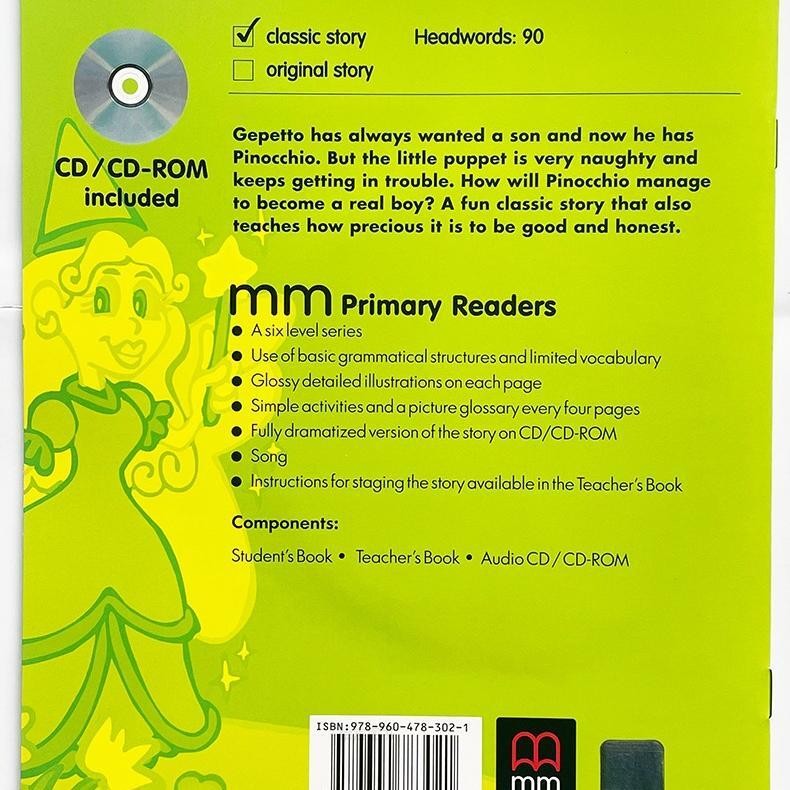 Original English Picture Book Primary Readers Level 1 Series Pinocchio ...