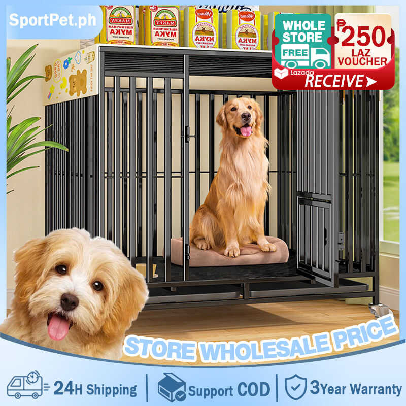 Heavy Duty Pet Poop Tray Large Stainless Mobile Kulungan Ng Aso With 4 ...