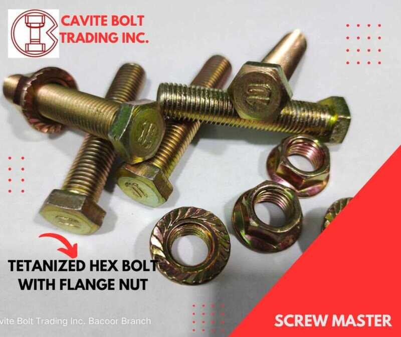 Tetanized/Bh HEX BOLT W/ FLANGE NUT M10 (1.25P) X 50 MM / SETS Bb8 ...