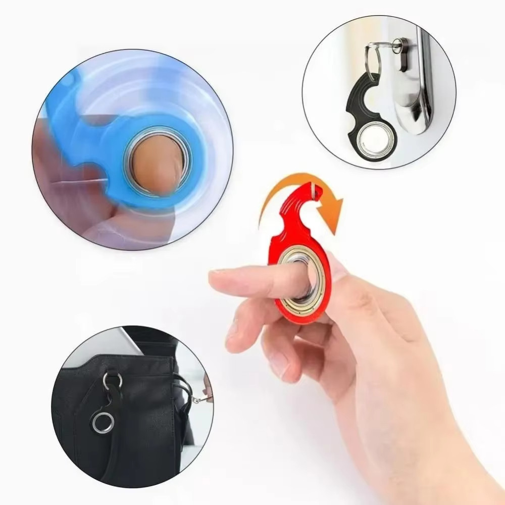 Creative Luminous Keychain Spinner Stress Toy Kid Fingertip Spinning ...