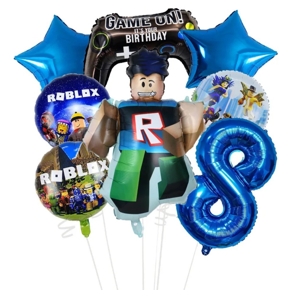 Game Roblox Set Boy Balloons Double-sided Shaped Birthday Party Decor ...