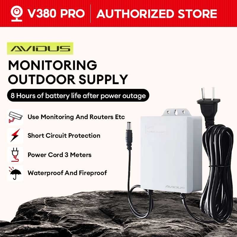 V380 PRO X AVIDUS Mini UPS Built-In Battery Supply 12V 1.5A For Wifi ...