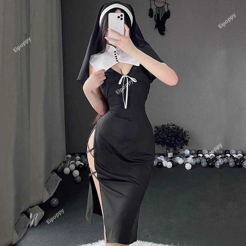 Xj Nun Cosplay Halloween Girl Costume Kawaii Clothing New Anime Goth ...