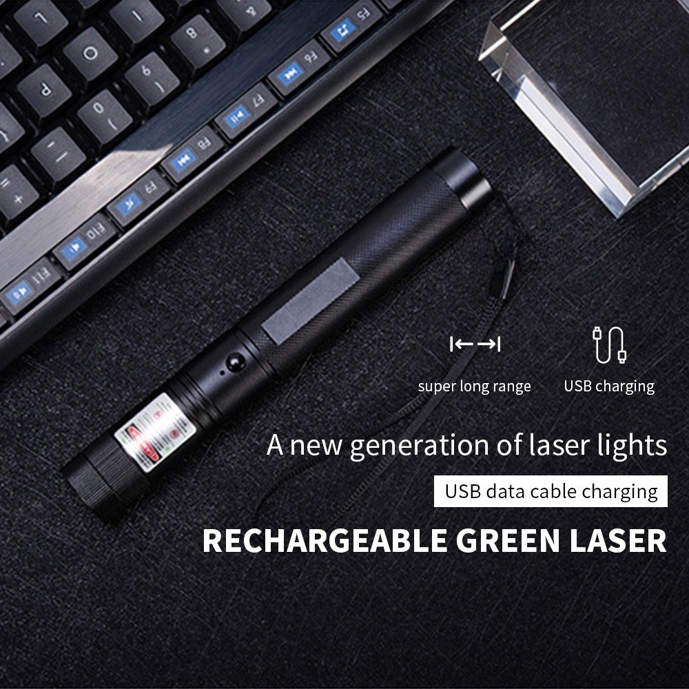 USB Rechargeable GREEN LASER Pointers 532nm 10000m High Power Laser 303 ...