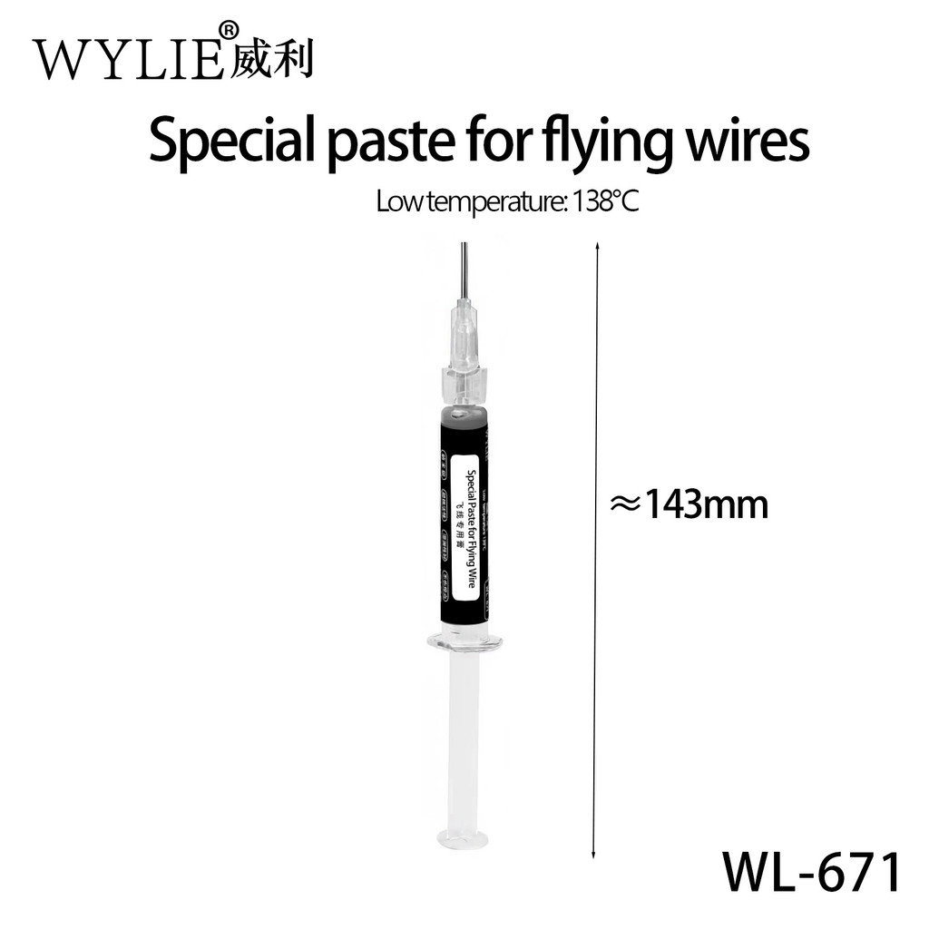 WYLIE WL671 Flying Wire Solder Paste 138C Low Temp 183C Mid Temp Nano ...