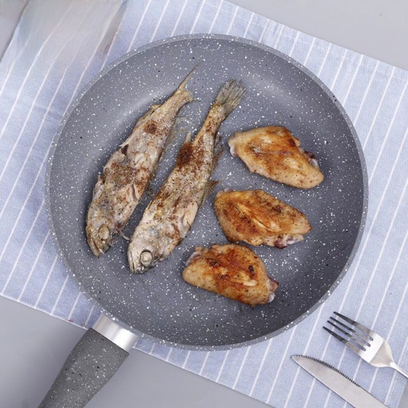 Marble Coating Non-Stick Frying Pan ( 20-30cm ) | Shopee Philippines