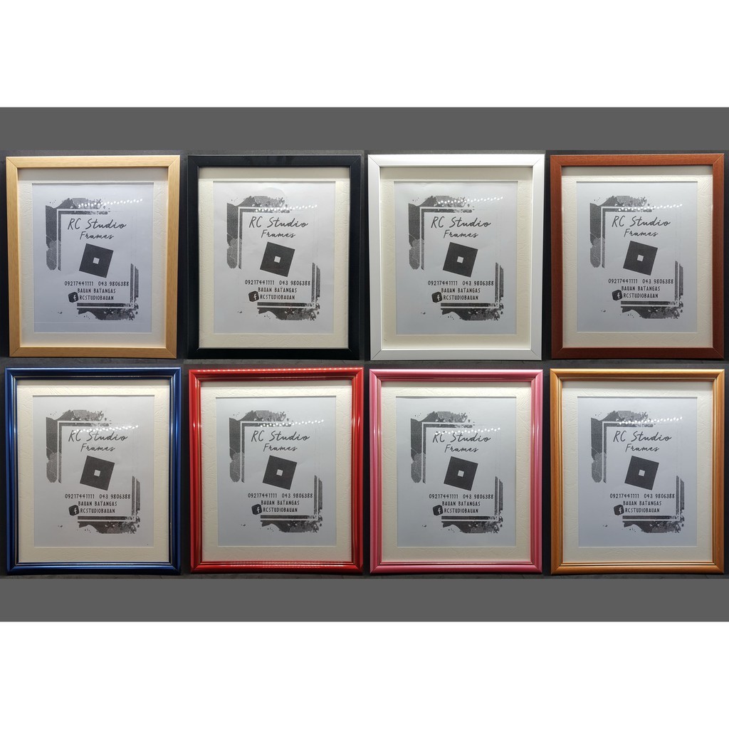 Photo Frame With Border Matting for 8R or A4 with Acrylic Clear Glass ...