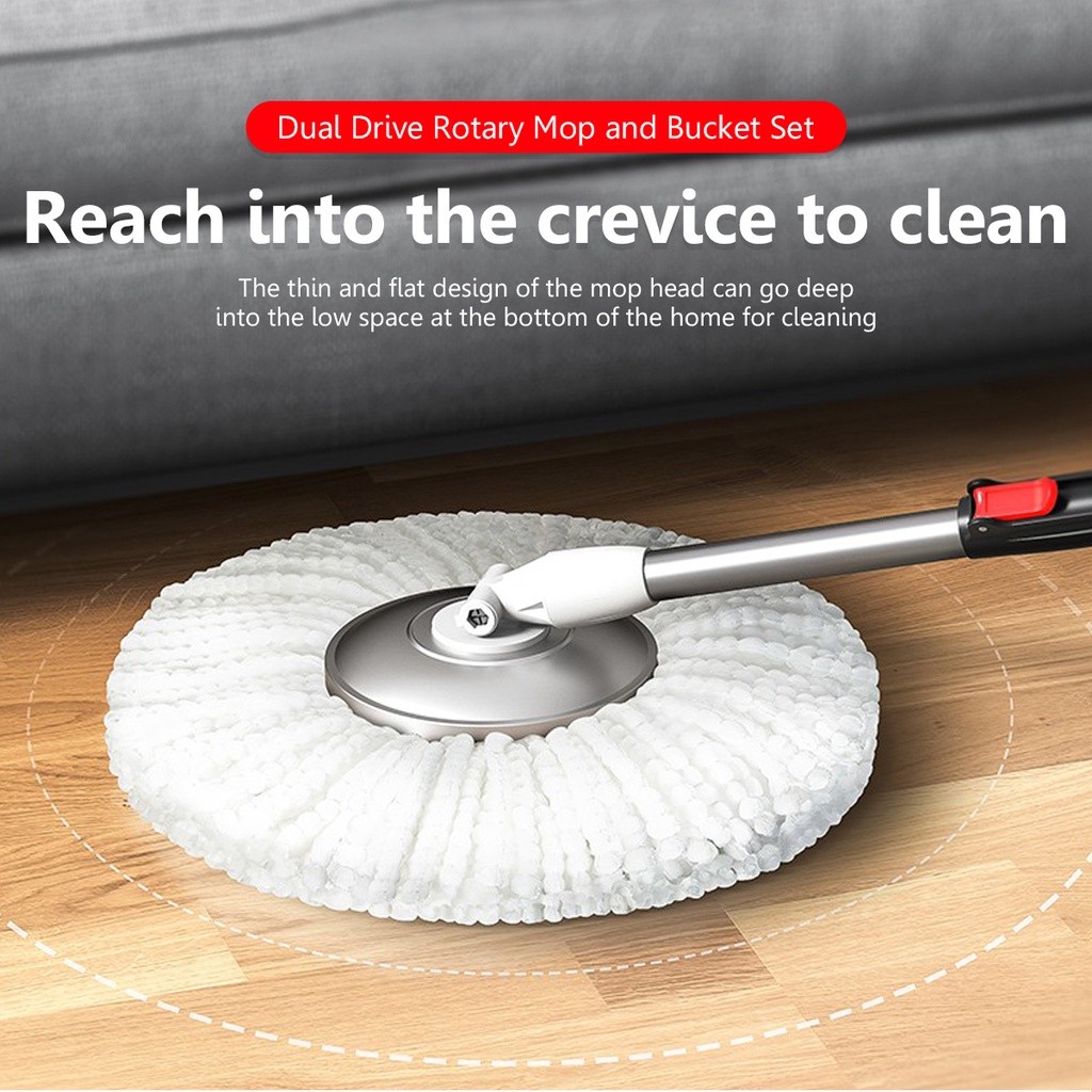 FEILI mop spin mop cleaning dual-drive swivel mop 360°all-round ...