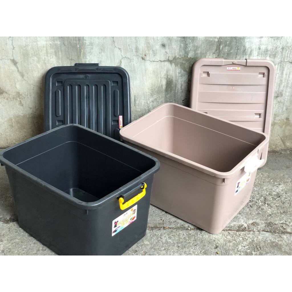 143 liters J&T Master Storage Box with wheels and lid cover | Shopee ...