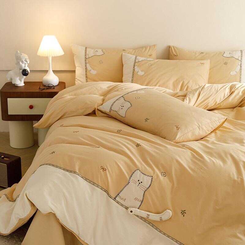 Class A Maternity Full Washed Embroidered Cat Patchwork Pure Cotton ...