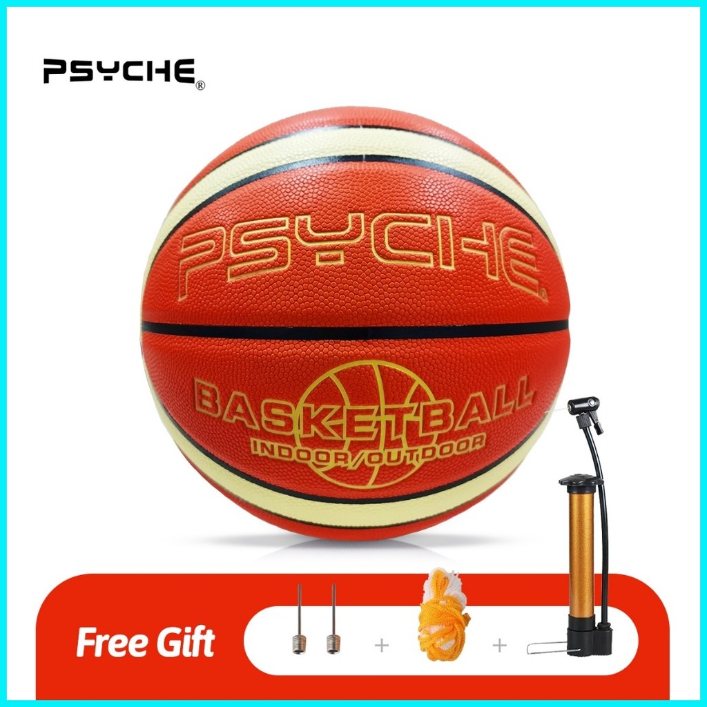 PSYCHE Original Basketball Ball Size 7 PU Outdoor Indoor (with Free Pin ...