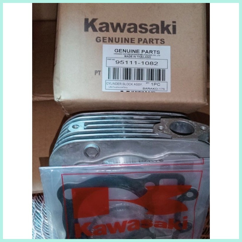 KAWASAKI BARAKO 175 CYLINDER BLOCK Assy with Piston ring gasket Piston ...