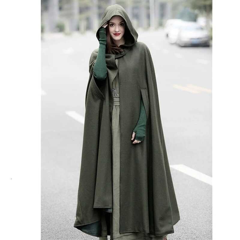 Medieval Vintage Gothic Creed Hooded Cloak Thin Coat Assassins Cosplay ...