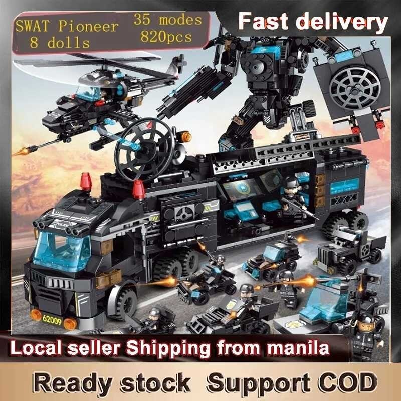 1000 Pieces Red Sea Cruiser Compatible Lego Set Mini Particle Building ...