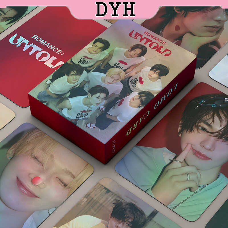 55pcs/box ENHYPEN Laser Photocards ROMANCE : UNTOLD Holographic LOMO ...