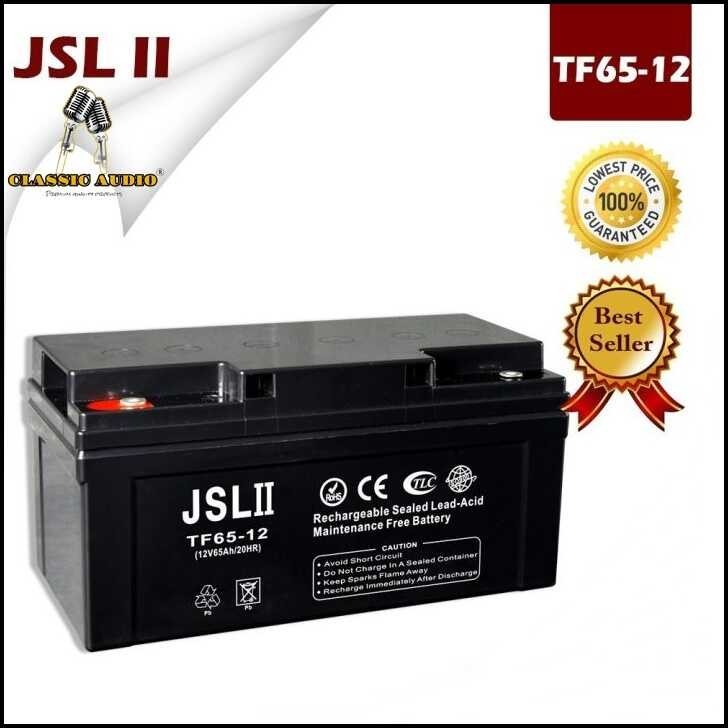 983 AUDIO KLASSIKANG JSL II Tf65-12 12V 65Ah LEAD ACID BATTERY (Original) | Shopee Philippines