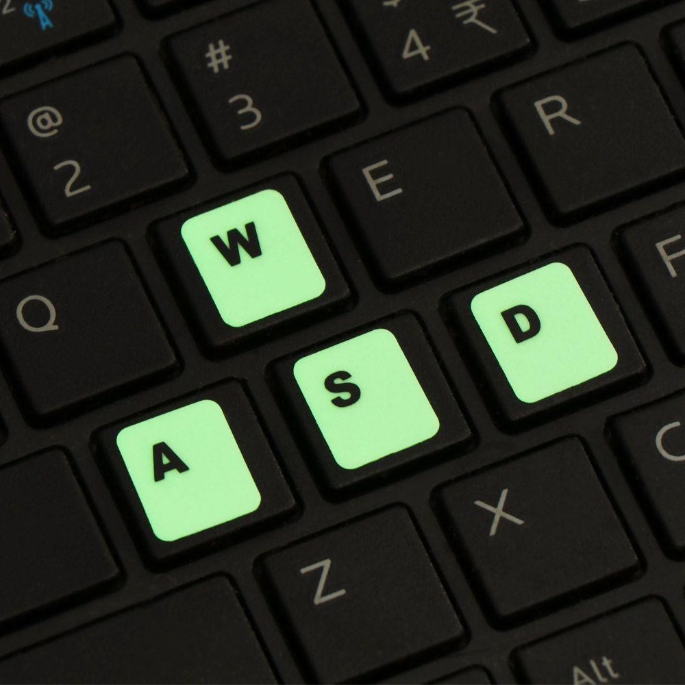 Amerteer Fluorescent Keyboard Stickers Luminous Waterproof Keyboard ...