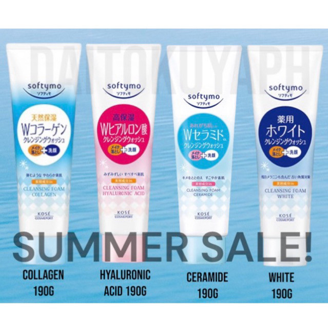 KOSE SOFTYMO CLEANSING FOAM WASH ( WHITE / CERAMIDE / COLLAGEN) 190g Made in Japan | Shopee ...