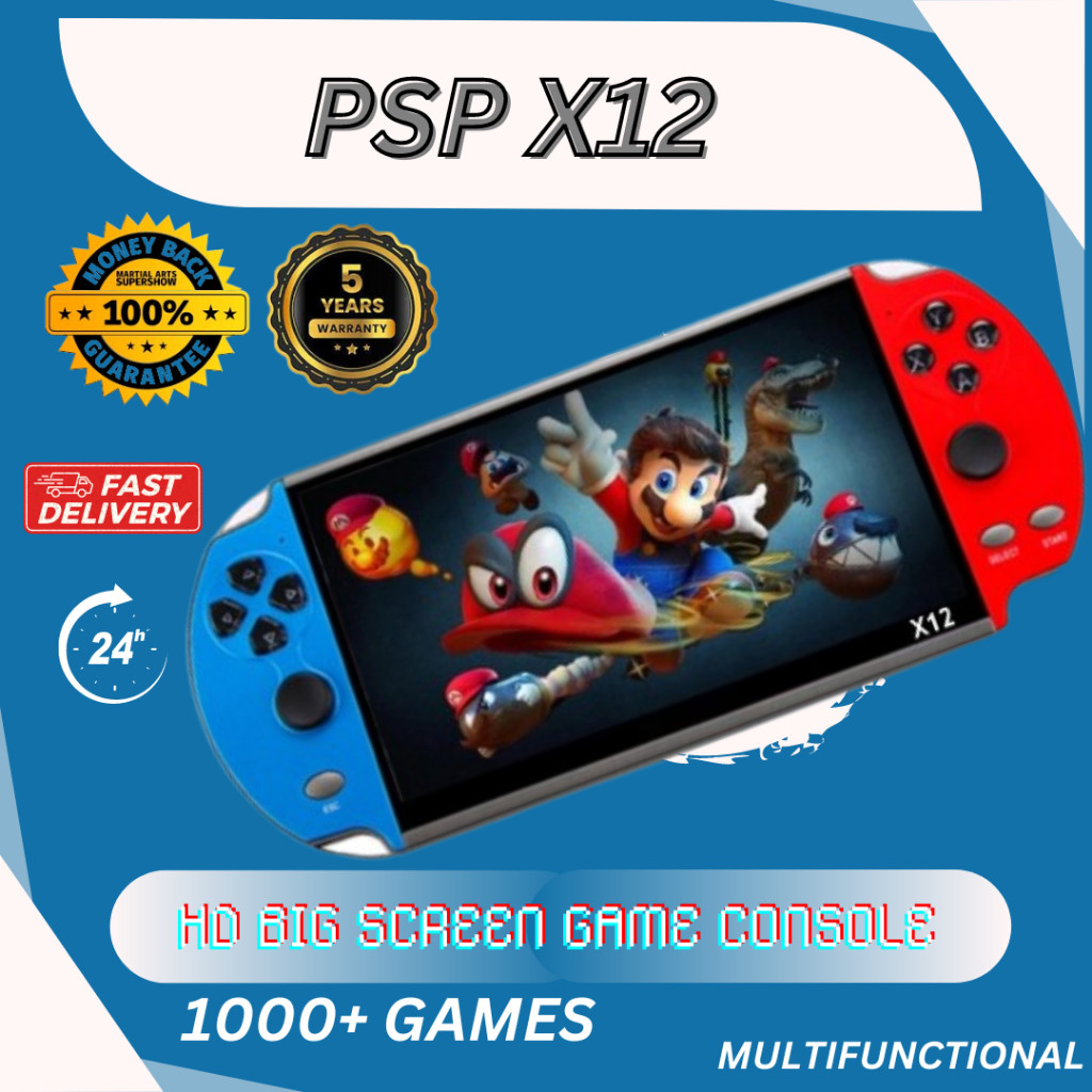 NEW 2024 PSP X12 Video Game Console Handheld PSP Game Player Built-in ...