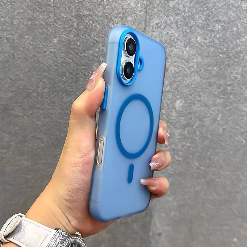 Luxury Jelly Color Frosted Magnetic Soft Phone Case for iPhone 16 Pro ...