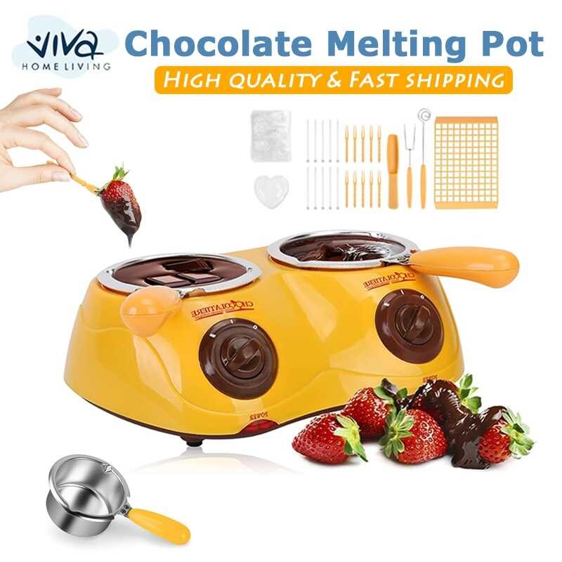 Melting Mini Electric Pot Fountain Hine Chocolate Fondue Fountain DIY ...