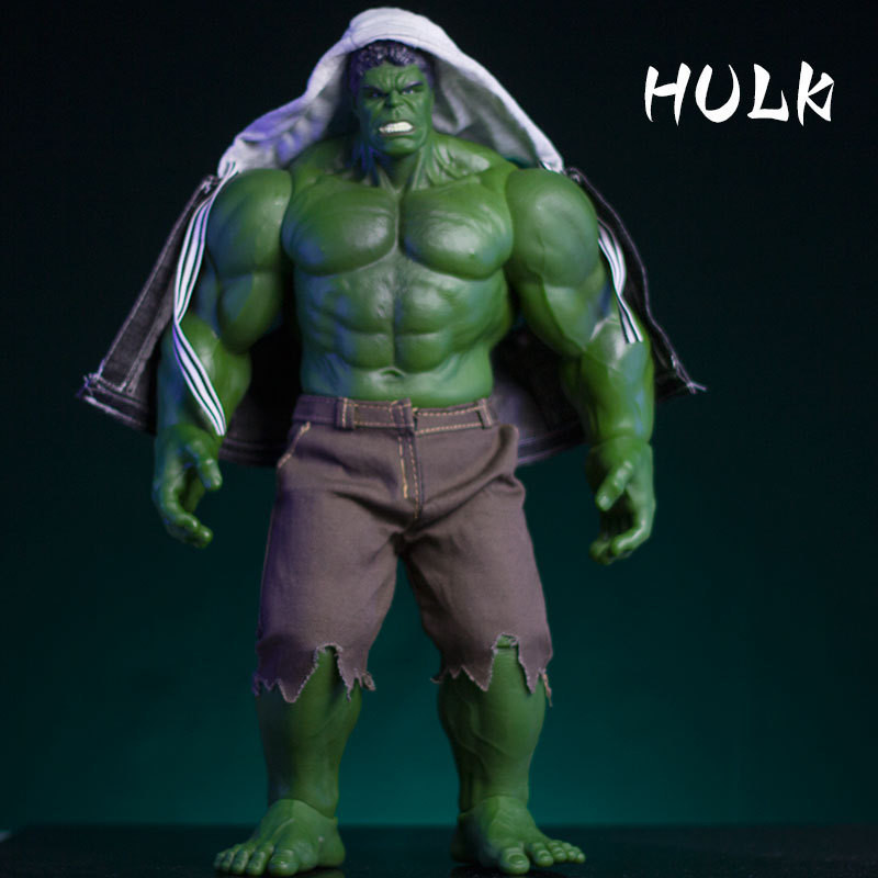 42cm Marvel Hulk The Avengers Super Size hand puppet model articulated ...