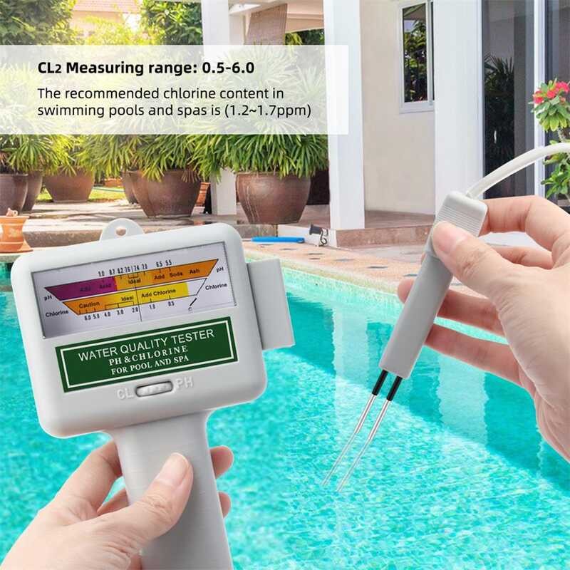 PH 2-In-1 Chlorine Meter 0.5~6.0Ppm Cl2 Level Tester Water Quality ...